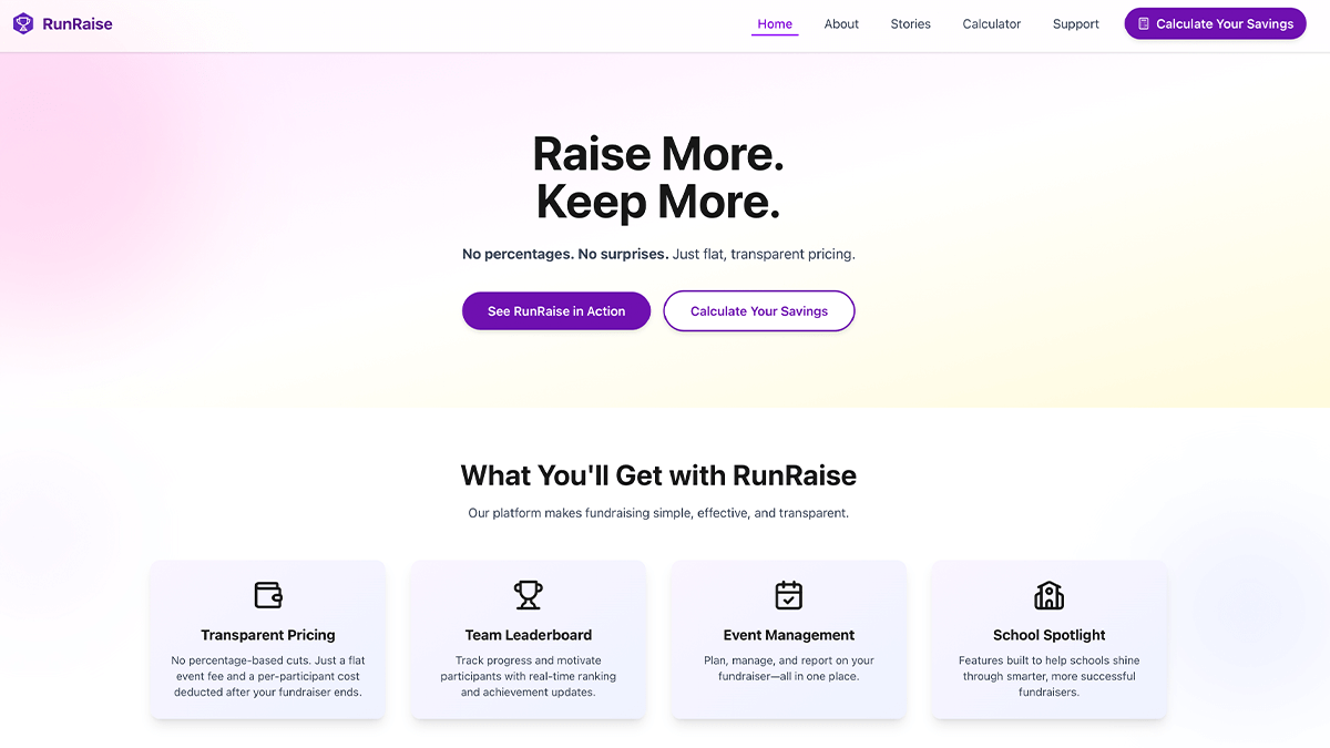 RunRaise – Modern Fundraising for Schools and Sports Teams